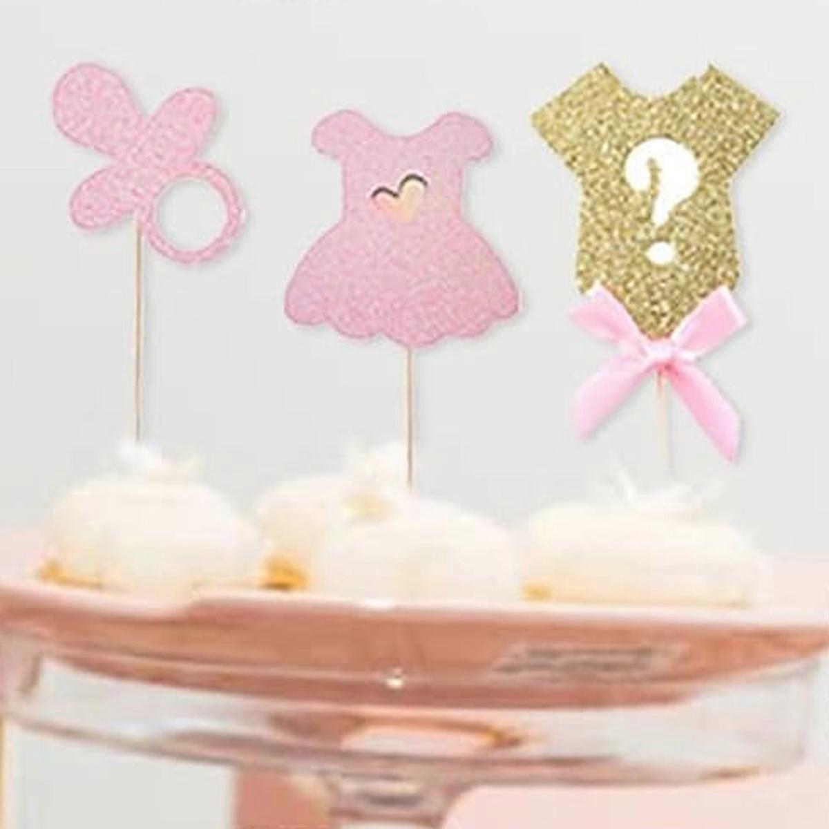 26 PCS Cupcake Toppers, Its a Girl Cupcake Toppers Set, Pacifier ...