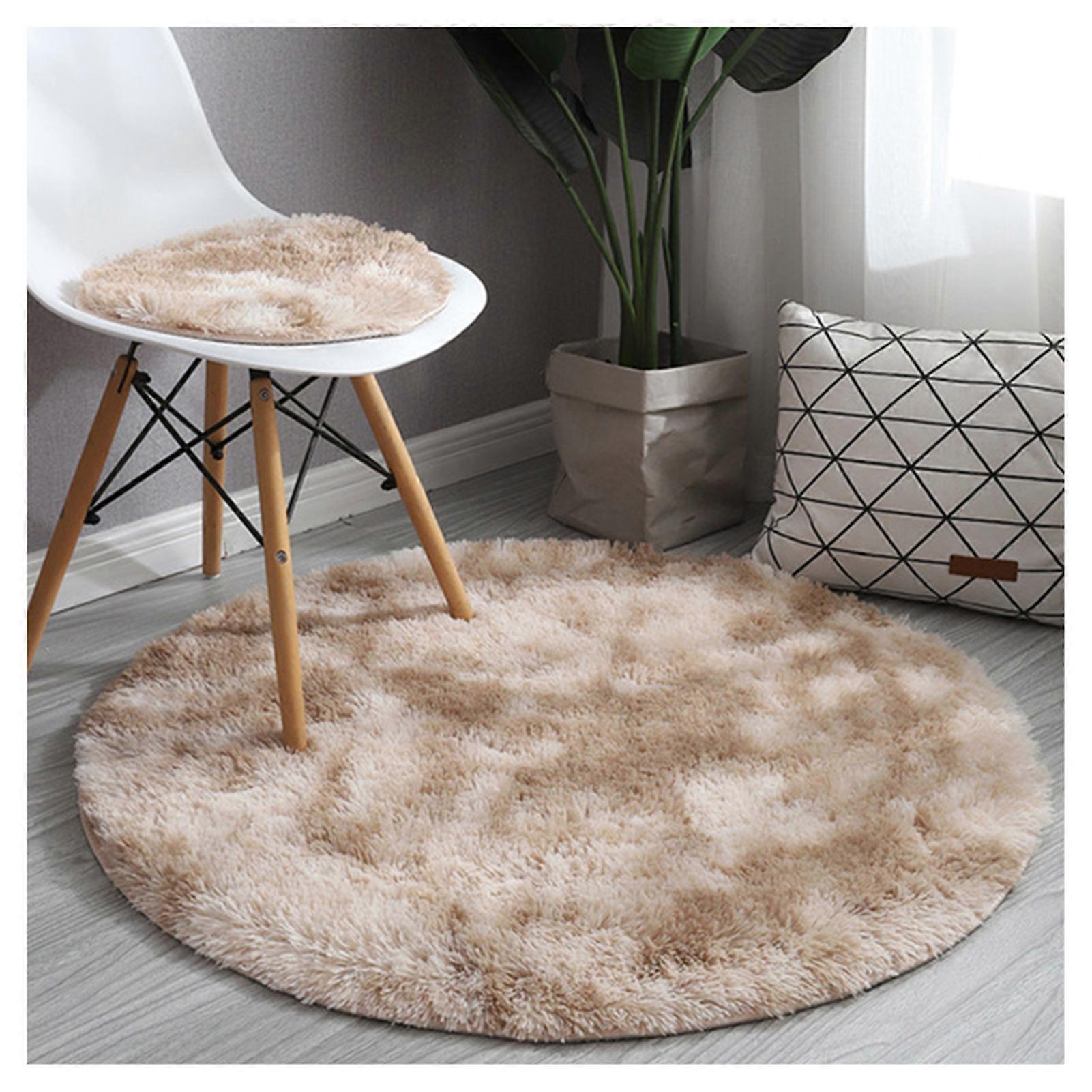 Soft Area Rug Fluffy Round Rug Shaggy Circular Rug For Bedroom Living ...