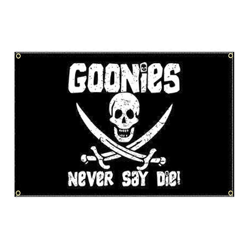 90*150cm 3*5ft Never Say Die Goonies Pirate Flag Jack Rackham Jolly ...