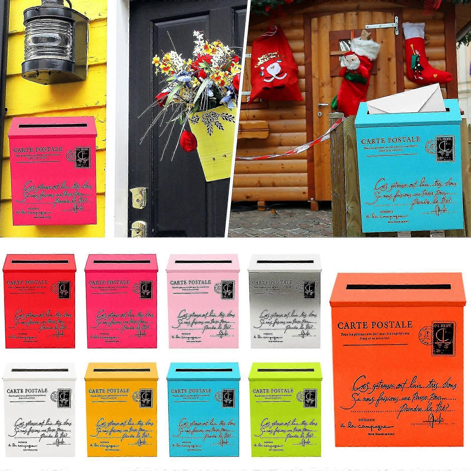 Vintage Iron Mailbox Letter Box Retro Wall Mount Mailbox Suggestion ...