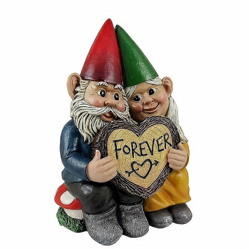 Decoration garden ornaments couple lovers resin crafts cartoon dwarf ...