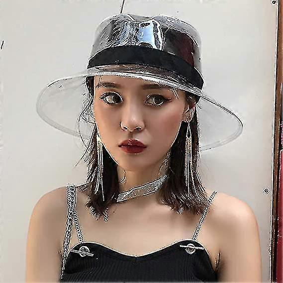 Rain Hat Clear Waterproof Bucket Hat Wide Brim Fisherman Hat Pvc ...