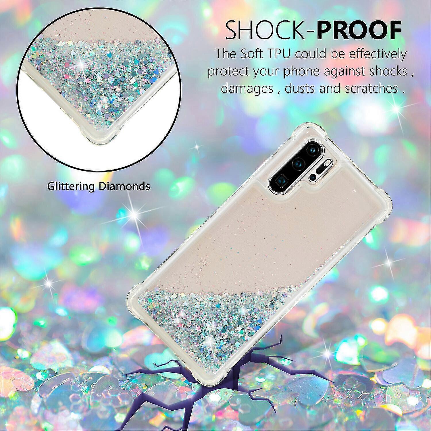 New Compatible With Huawei P30 Pro Case Glitter Liquid Transparent ...