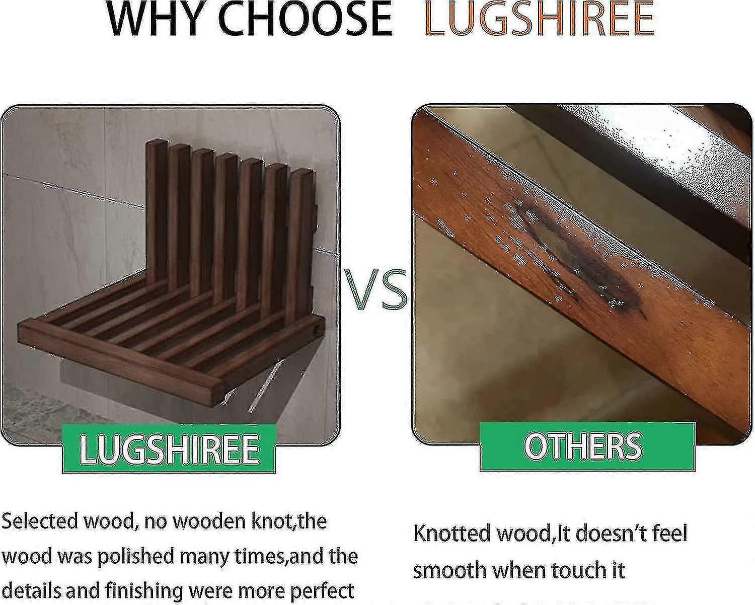 Lugshiree Shower Seat Benchwall-mounted Folding Stool Chairshower Stool ...