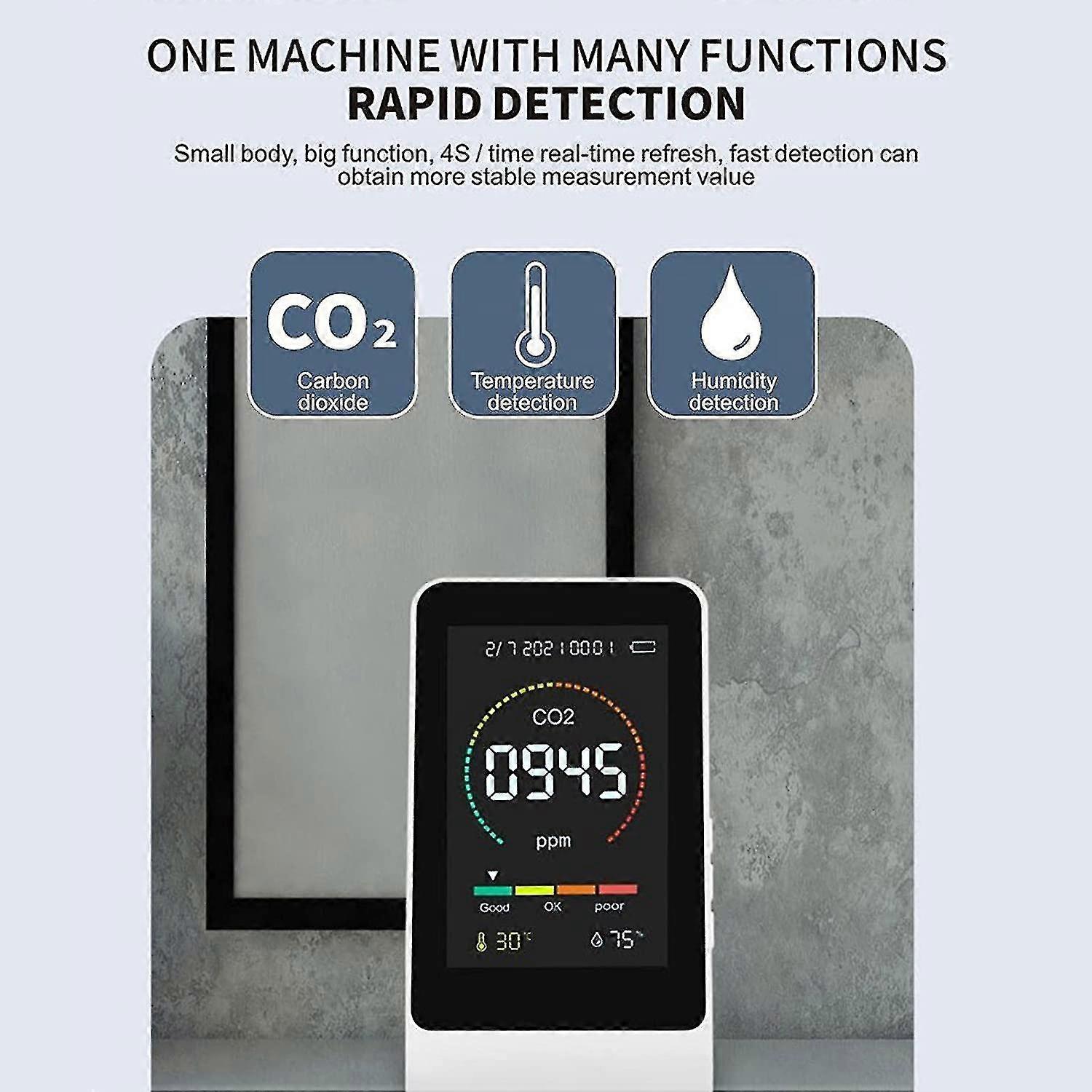 Indoor Co2 Meter, Co2 Carbon Dioxide Detector, Co2 Meter Indoor Air ...