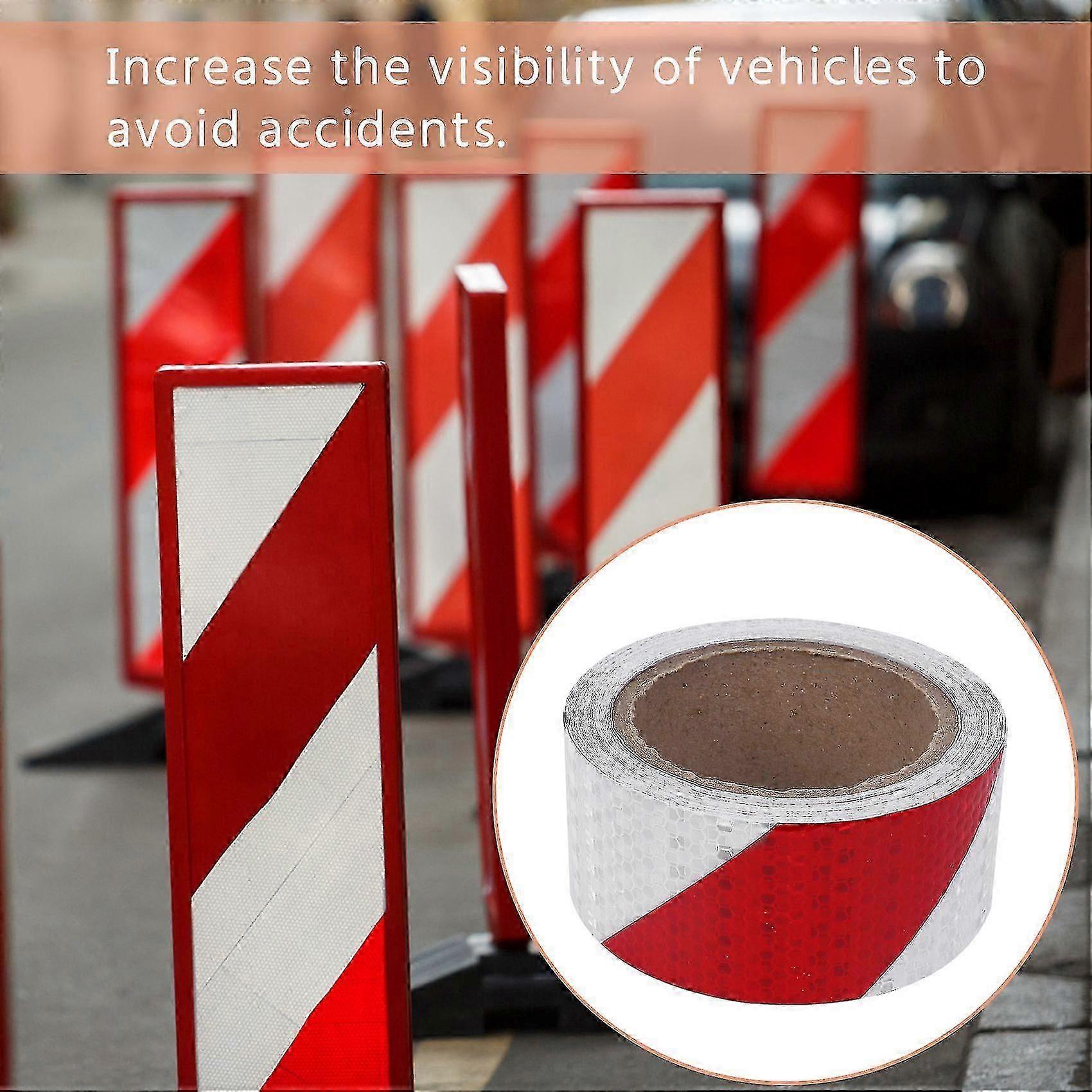 10m X 5cm Safety Warning Tape Reflective Tape Self Adhesive Tape ...