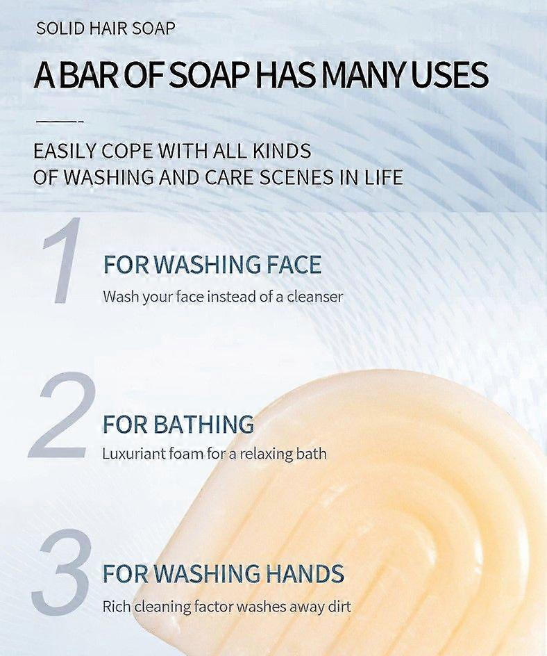 Rice Water & Protein Shampoo Bar for Thinning Hair - Volume Solid Rice ...