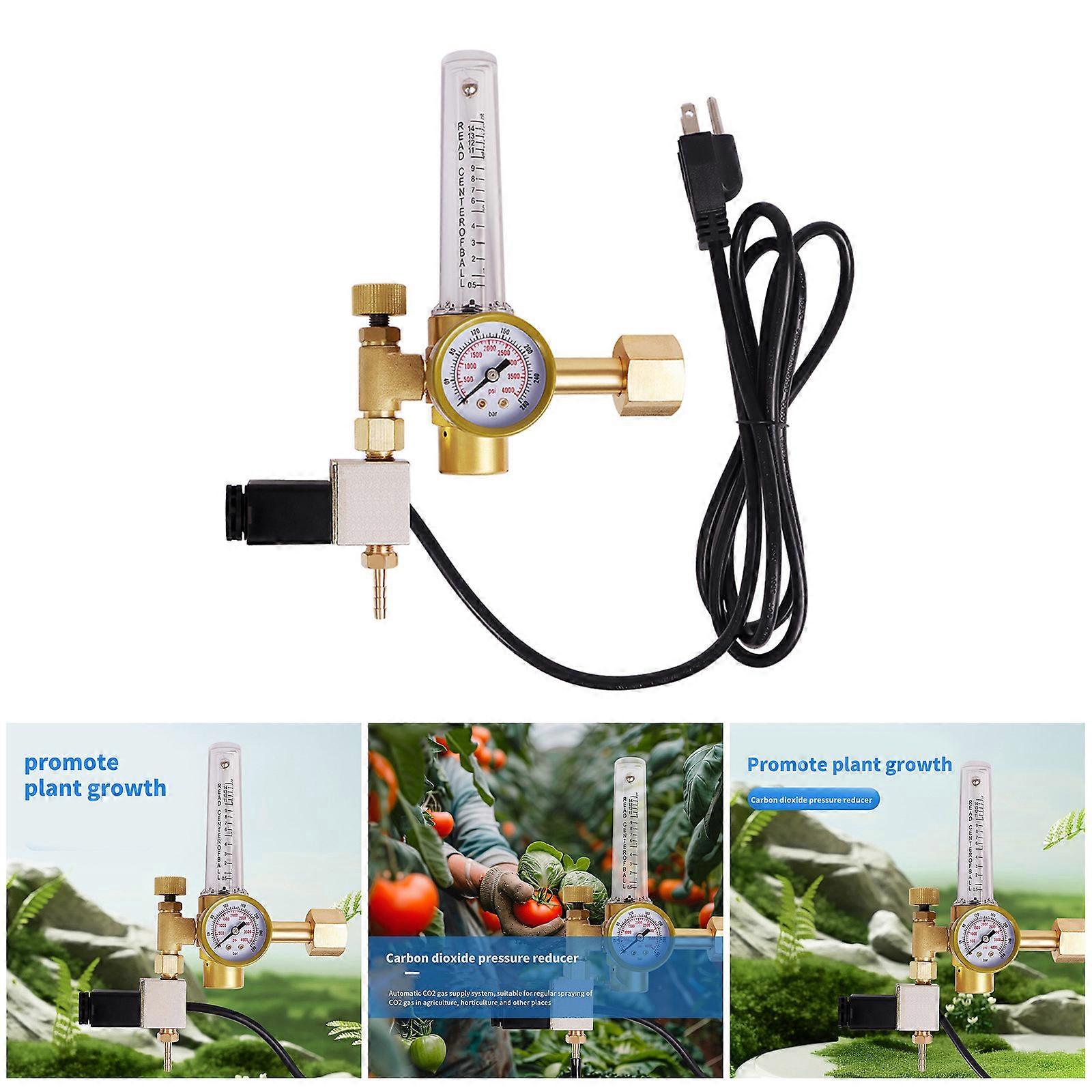 CO2 Regulator Emitter Systems with Solenoid Valves Flowmeter for Grow ...