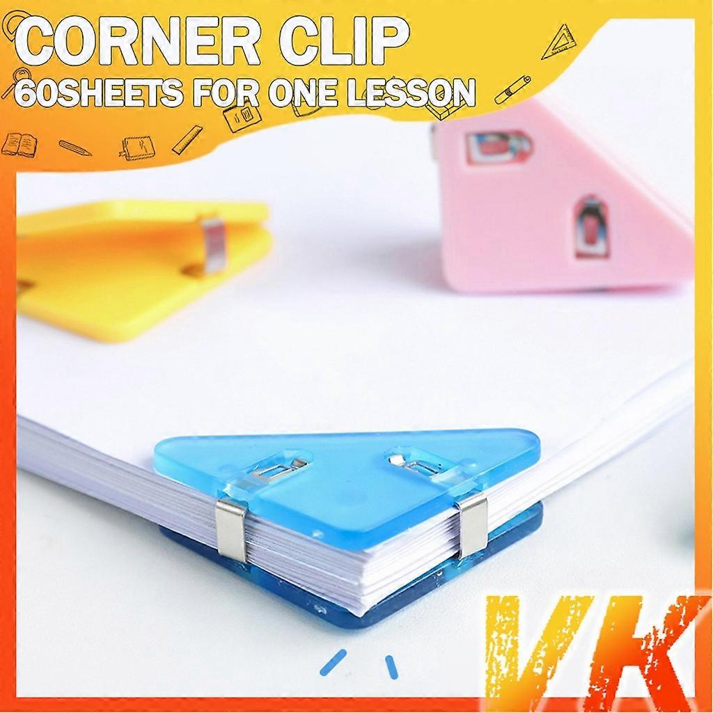 File Paper Clip Fashion Simple Solid Color Triangular Edge Corner Clamp ...