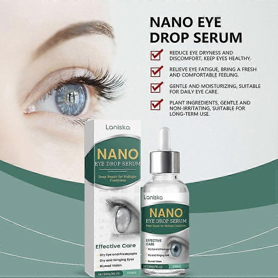 Nano Eye Drops Serum for Dry Eyes & Blurriness, Sterile Deep Repair ...