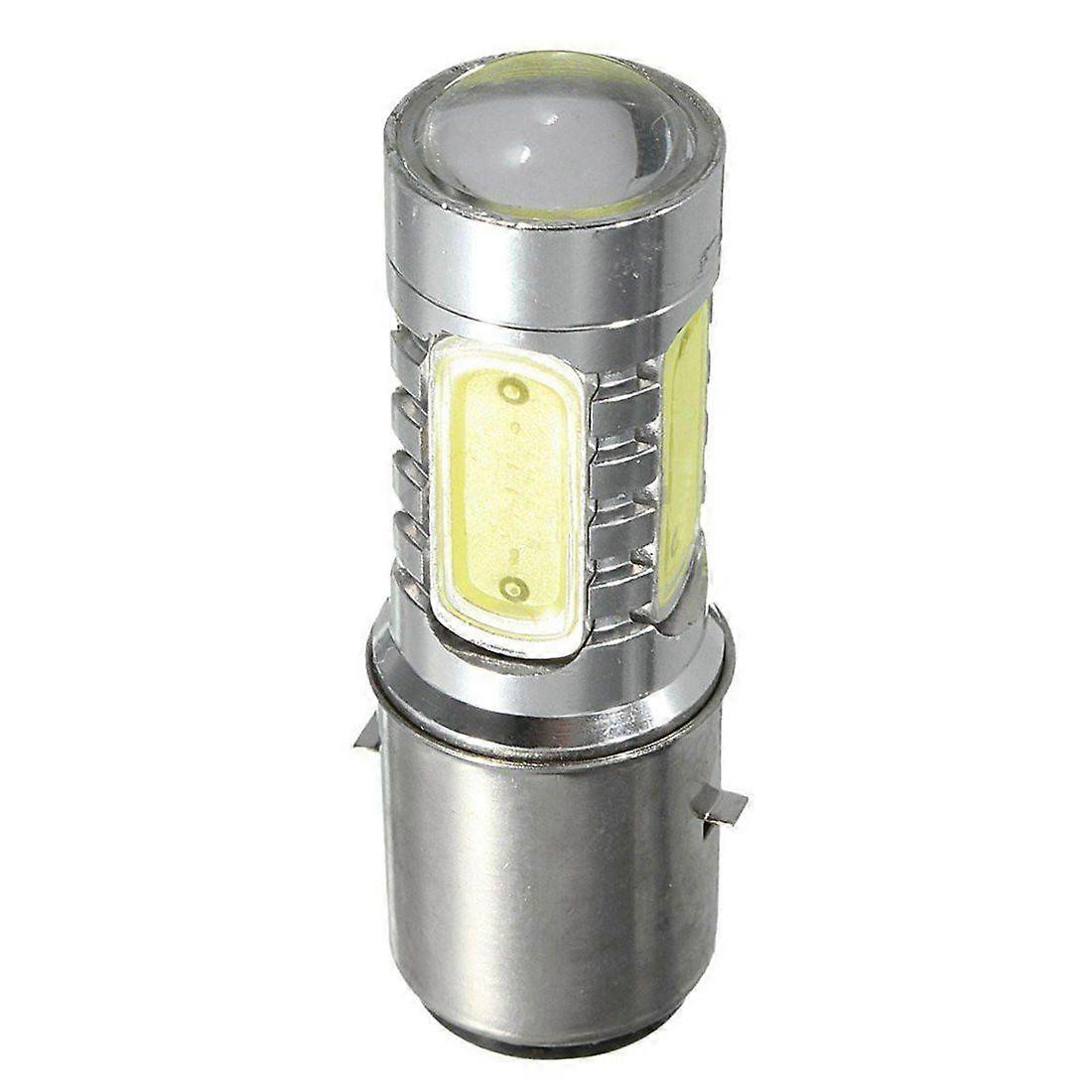 12V BA20D H6 4 COB LED White Bulb Light For Motorcycle Bike Moped ATV ...