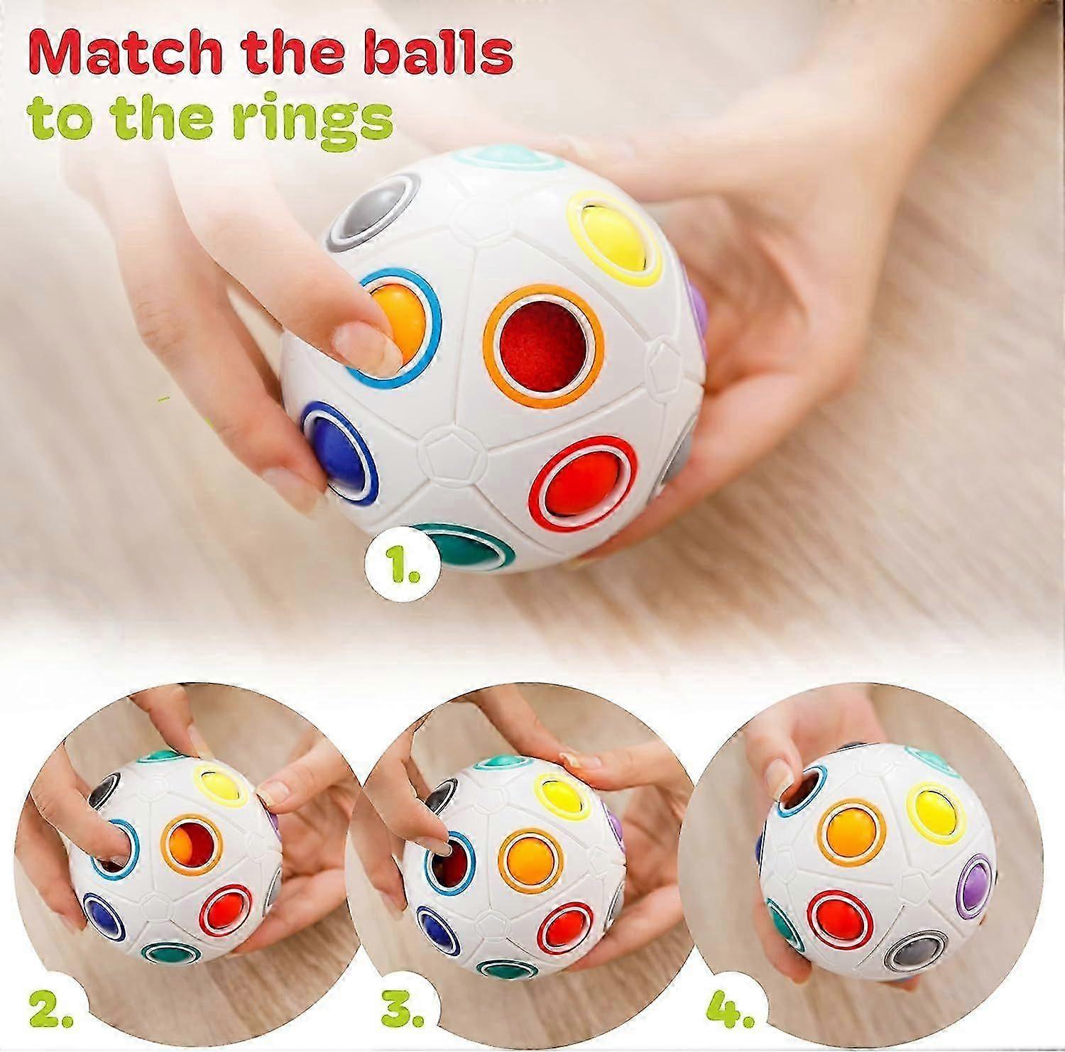 SBSG CUBIDI Original Big Rainbow Puzzle Ball I Brain Teasers for Kids ...