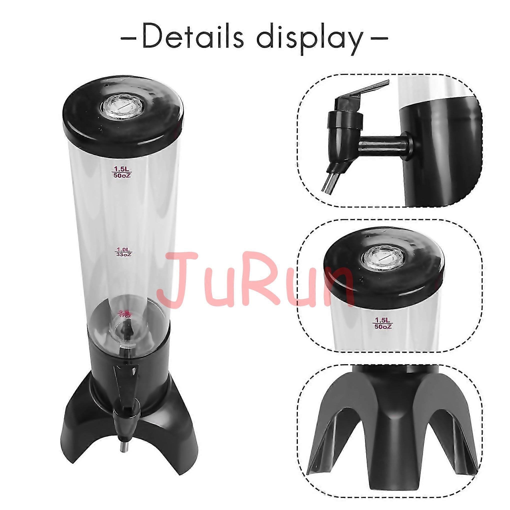 For 15l Beer Dispenser Tower Easy Clean Integrated Tap With Ice Tube ...