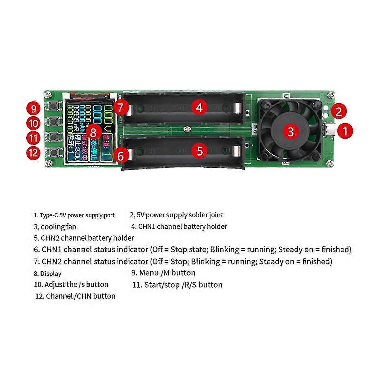 A Two Channel 18650 Battery Capacity and Internal Resistance Tester ...