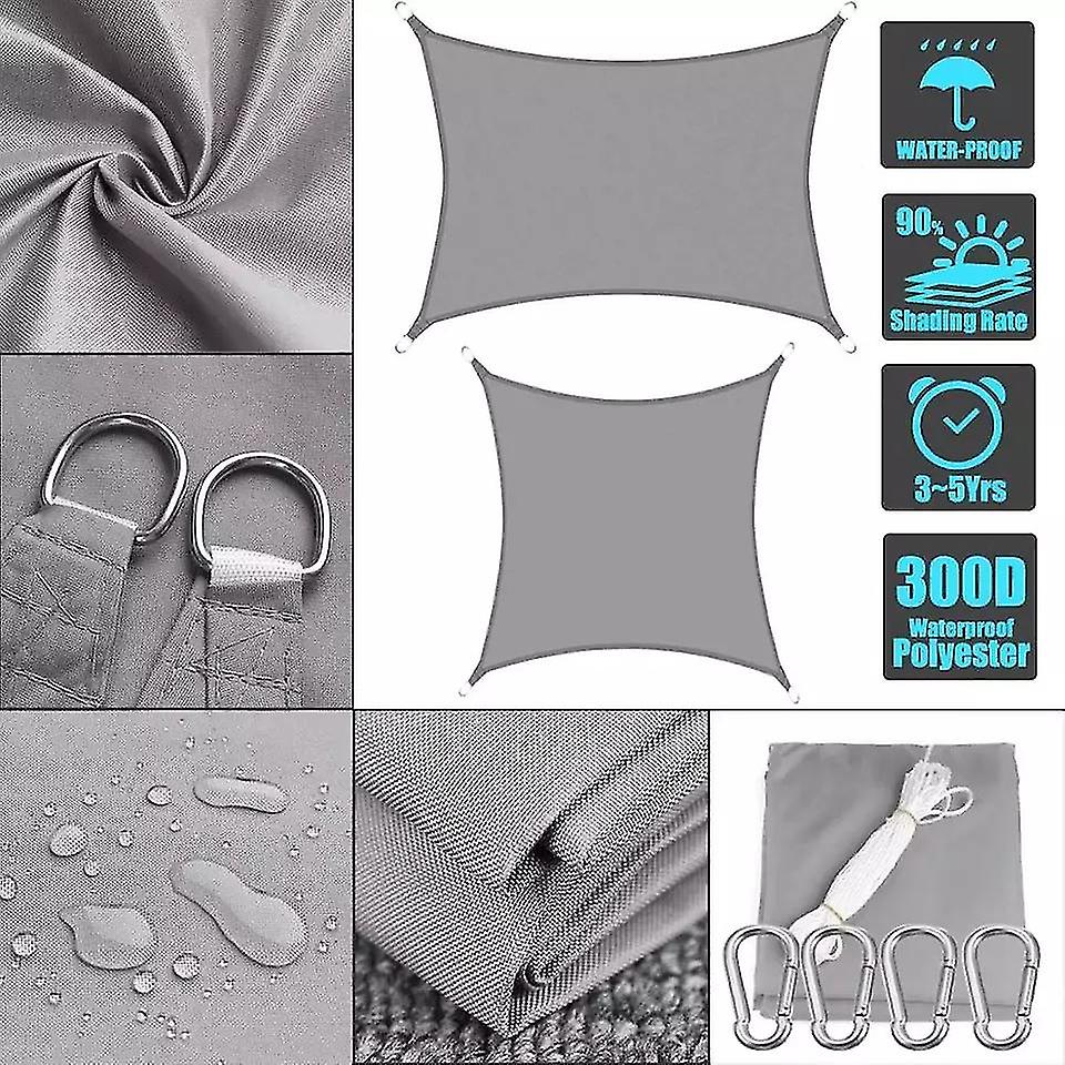 12 Sizes Sun Shade Sails , Rectangle Waterproof Shade Sail For Garden ...