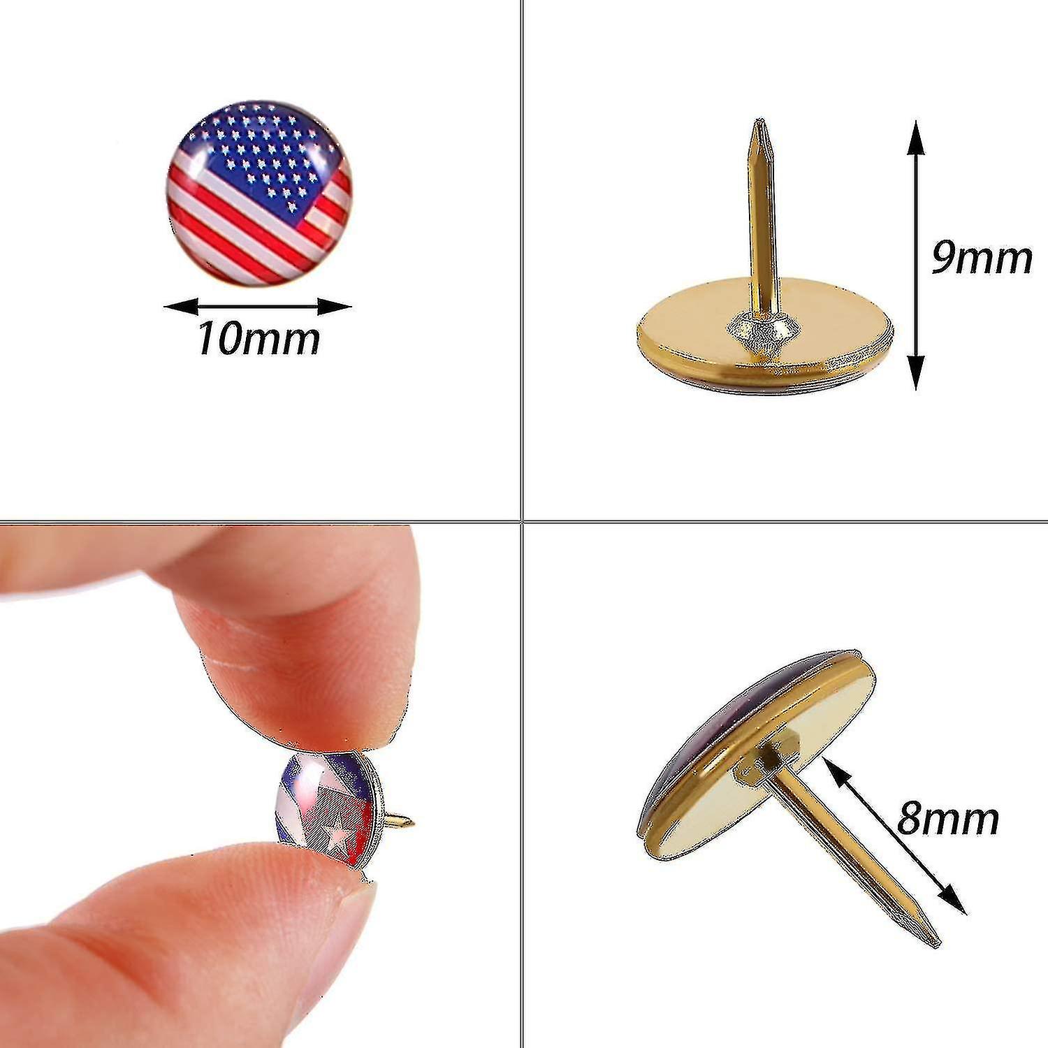 Creative Push Pins National Flag Thumbtack Country Map Push Pins For ...