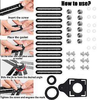 Multi-angle Measuring Ruler,multi Angle Tool,12-sided Angle Measurement ...