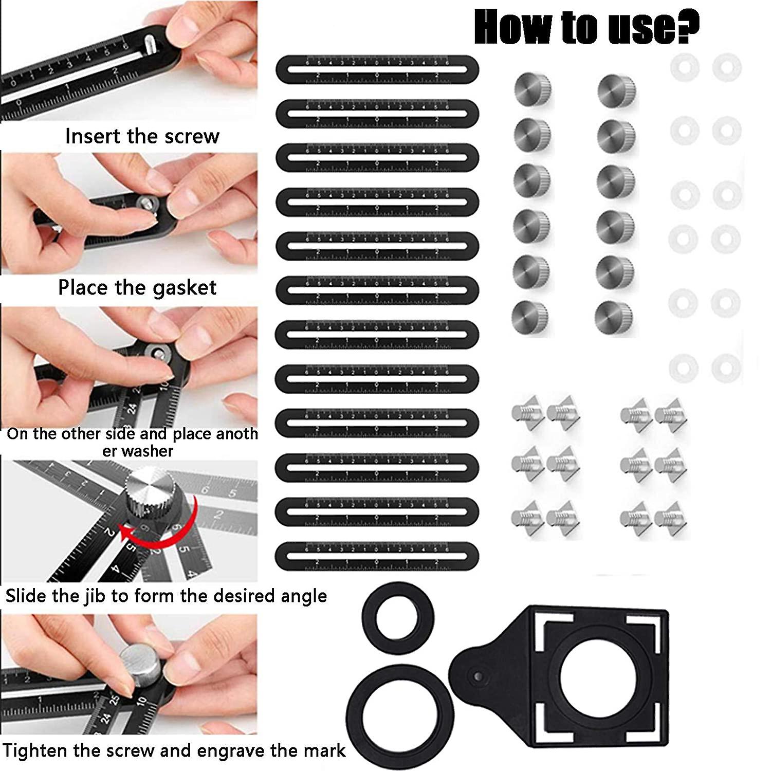 Multi-angle Measuring Ruler,multi Angle Tool,12-sided Angle Measurement ...