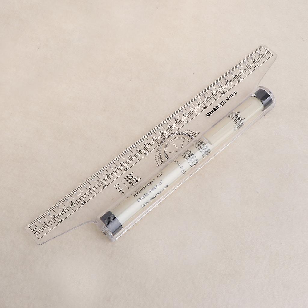 Rolling Parallel Ruler Foot Inch Metric Angle Rule Balancing Scale ...