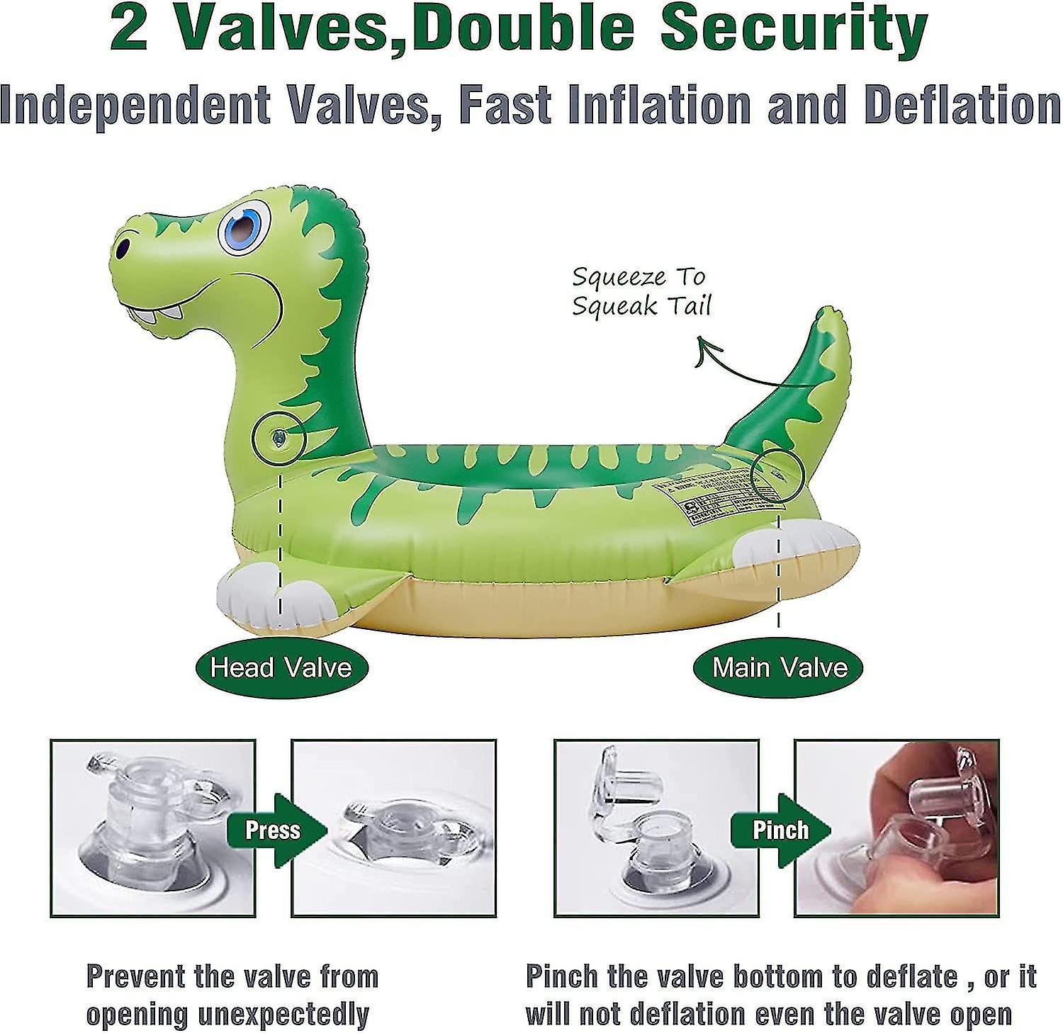 Dinosaur Swimming Pool Rings For Kids Pool Floats With A Zizi Sound ...