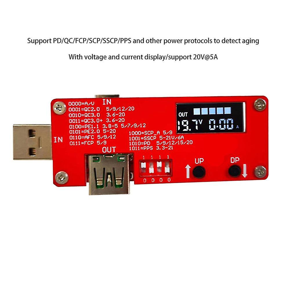 2 In 1 Pd2.0 3.0 5v/9v/12v/20v Protocol Fast Charge Trigger Decoy ...