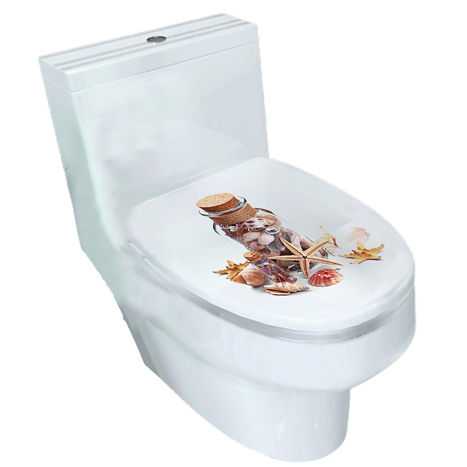 Fornnerg Toilet Sticker Cartoon Removable Waterproof Ocean Letter ...