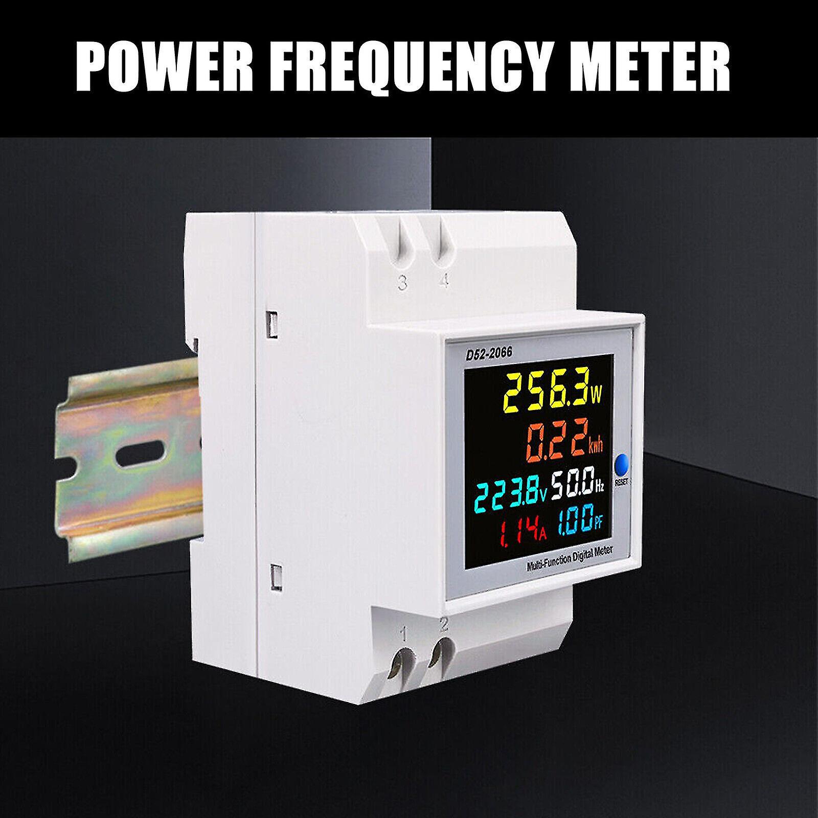 Ac 40-300v/250-450v Ac Meter Power Meter Din Rail Power Meter 100a ...