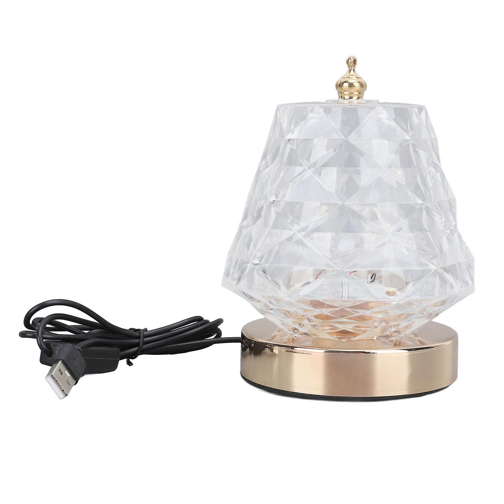 Crystal Table Lamp 16 RGB Color Changing Night Light Romantic LED Water ...