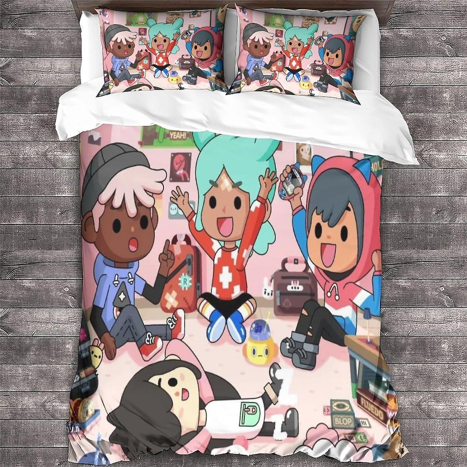 Toca Life World Duvet Cover Microfiber Bedding Set, 3D Print Duvet Cute ...