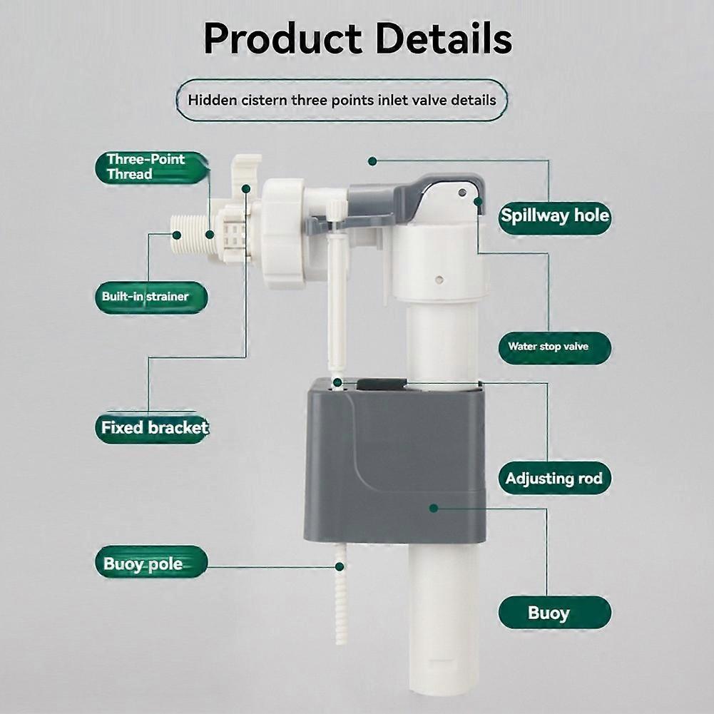Bathroom In-Wall Water Tank Inlet Valve Hang Wall Hanging Toilet Water ...