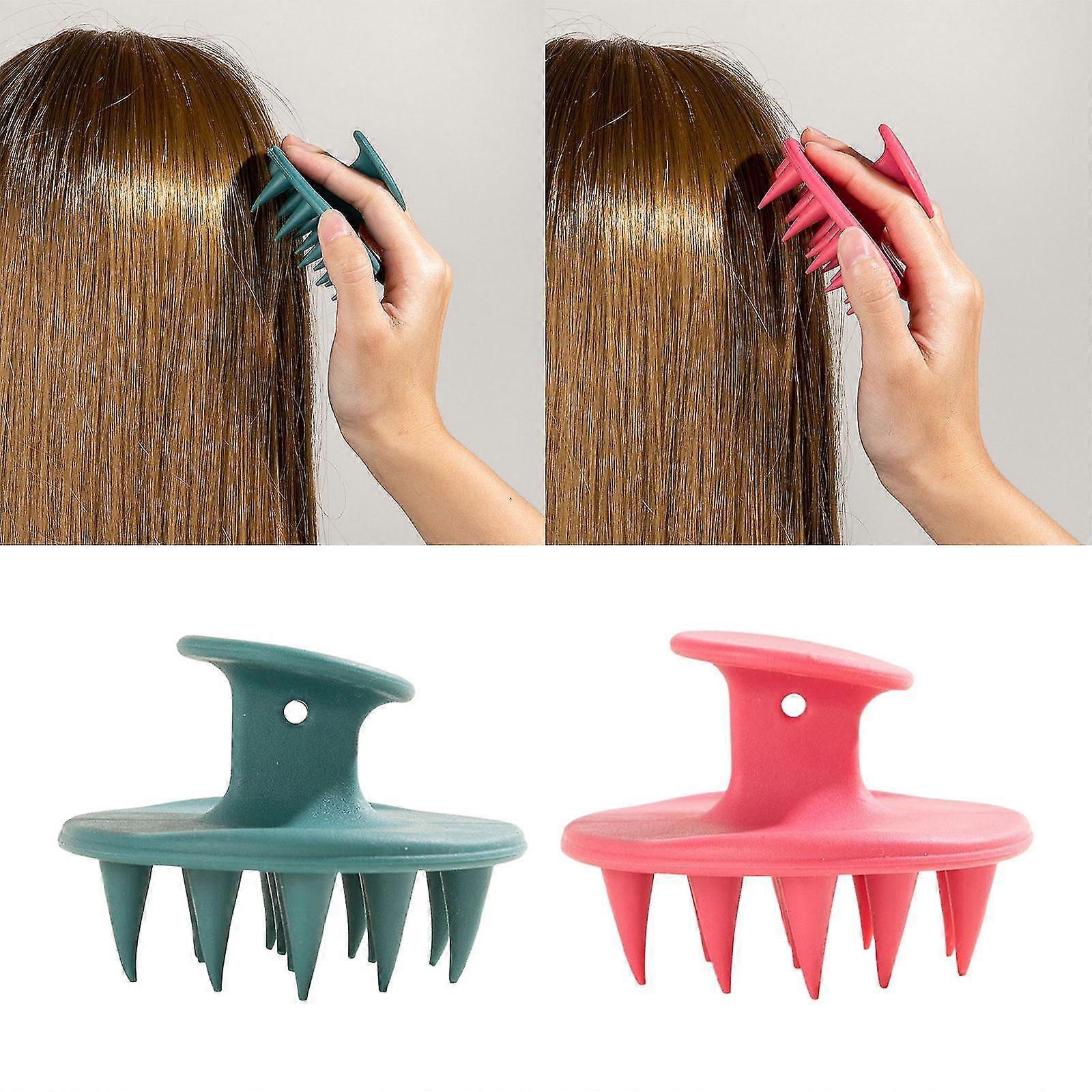 Silicone Hair Shampoo Brush Scrubber Shower Hair Brush Hair Cleaning ...