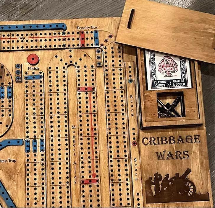 Cribbage Wars Board Game,2024new Wooden Cribbage Board Game Set | Fruugo AU