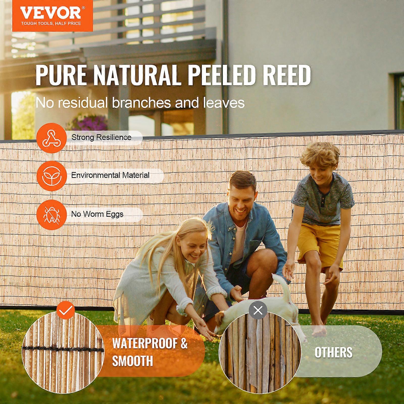 Natural Reed Fencing, 4 ft x 16.4 ft, 2 Pack Balcony Reed Fence Roll ...