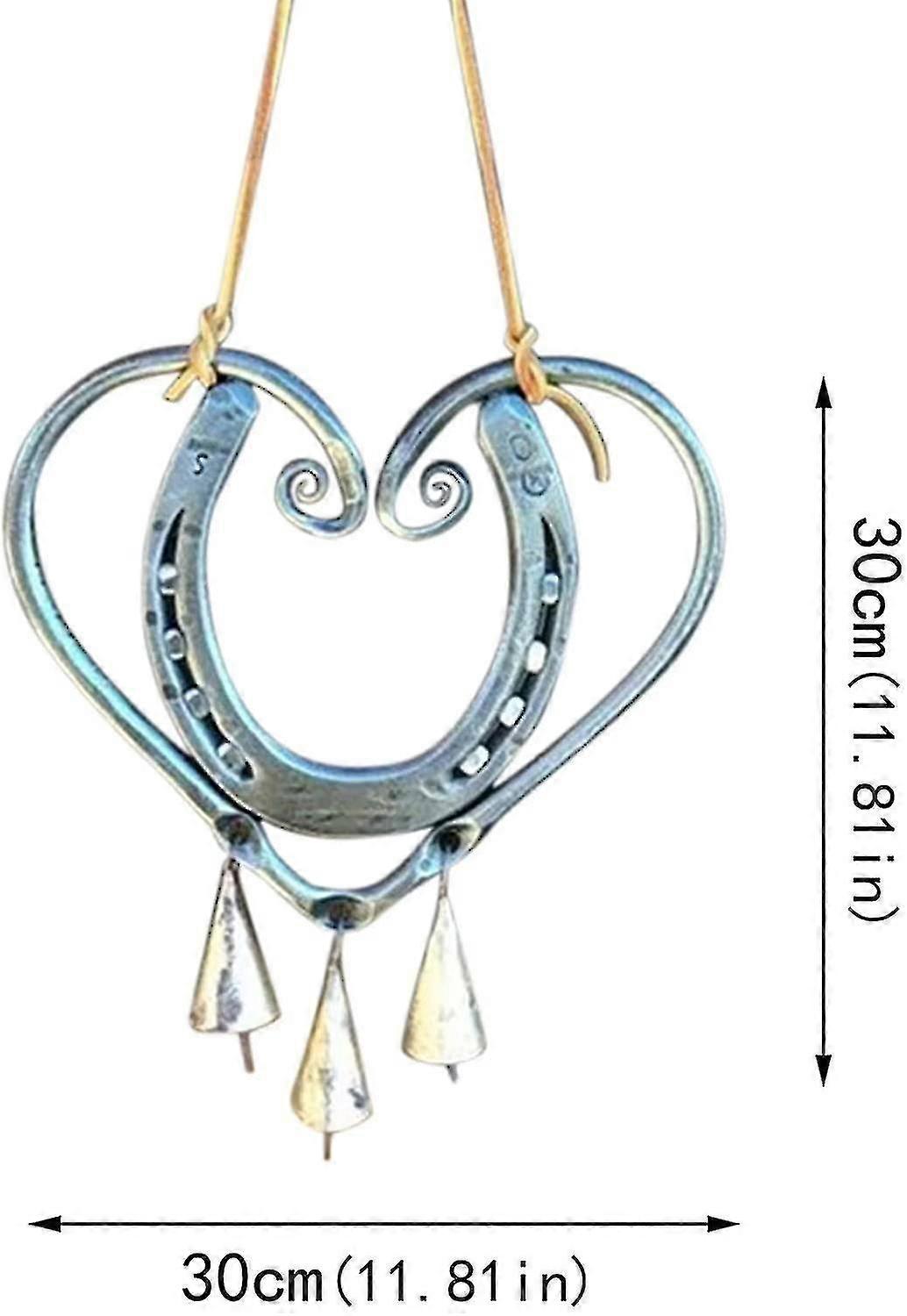 Lucky Love Horseshoe Wind Chime With Steel Nails,love Heart Wind Chimes ...