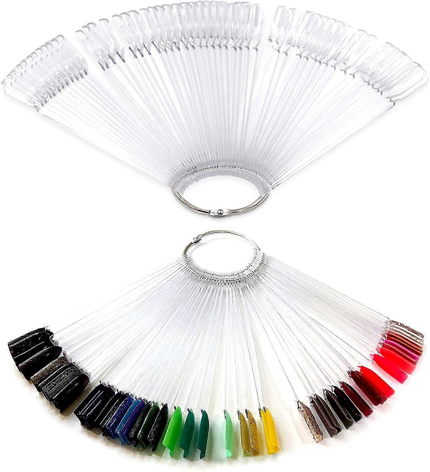 Nail Color Sticks, Nail Art Tips Sample Sticks With Metal Split Ring ...