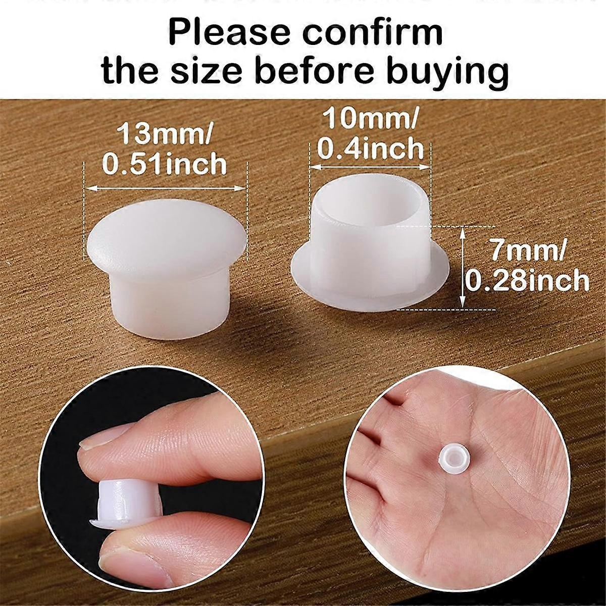 50 Pieces 10mm (3/8 Inch) Plastic Plugs for Hole Plugs Screw Hole Plugs ...