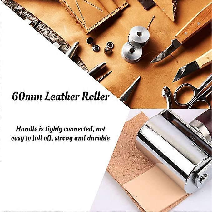 ZK-60mm Leather Roller Carbon Steel Solid Roller Working Rubber Roller ...