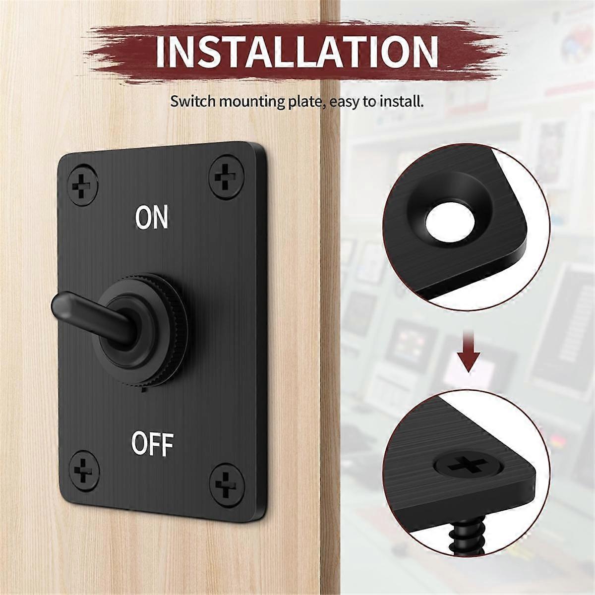 Heavy Duty Toggle Switch 12V DC30A Waterproof Toggle Switch 2 Pin ON ...