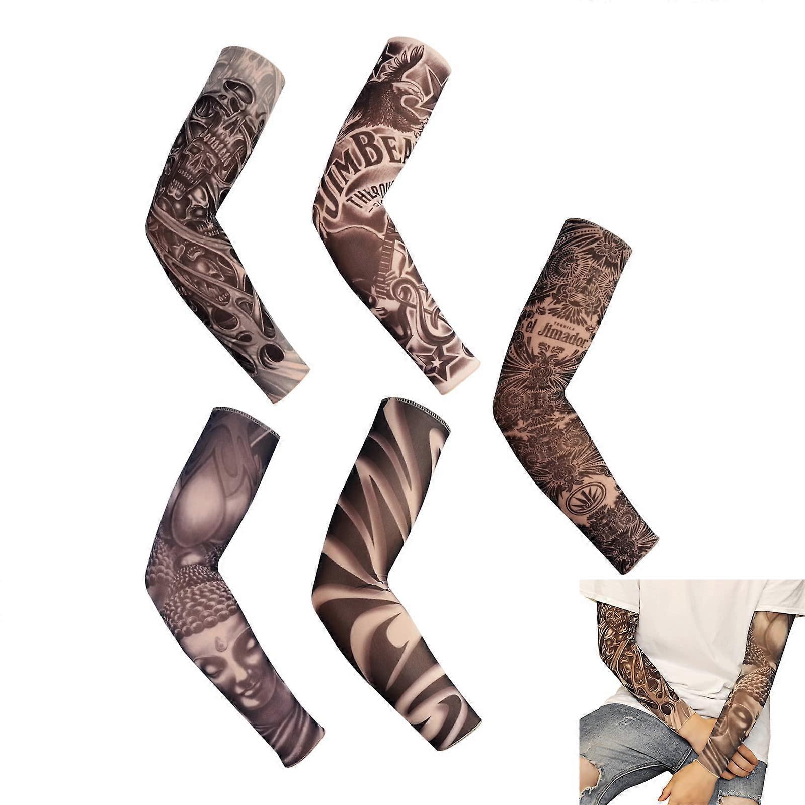Pack van 5 Tattoo Sleeves Fake Tijdelijke Tattoos Arm Sleeves Arm Sun ...