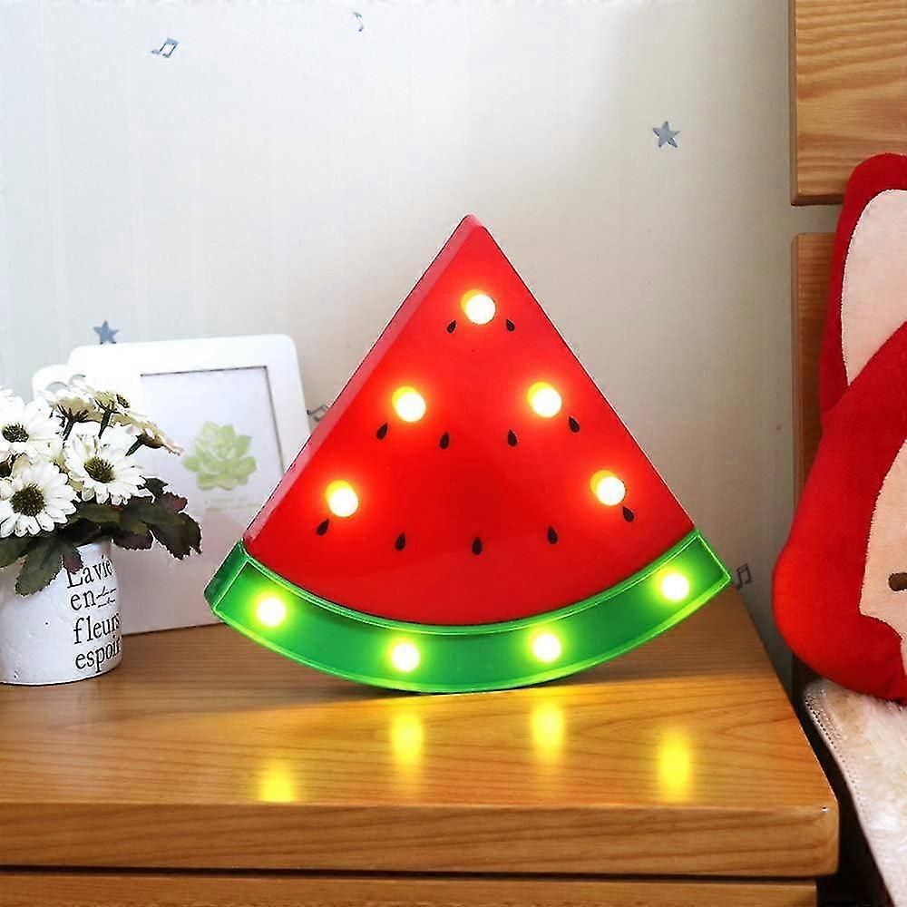 Cute Watermelon Shaped Led Night Light Batteries Operated Table Night ...