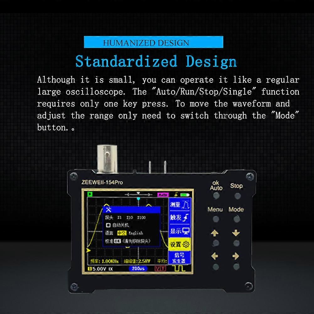 DSO154Pro Entry-level Digital Oscilloscope 1MHz/18MHz Bandwidth 40MSa/s ...