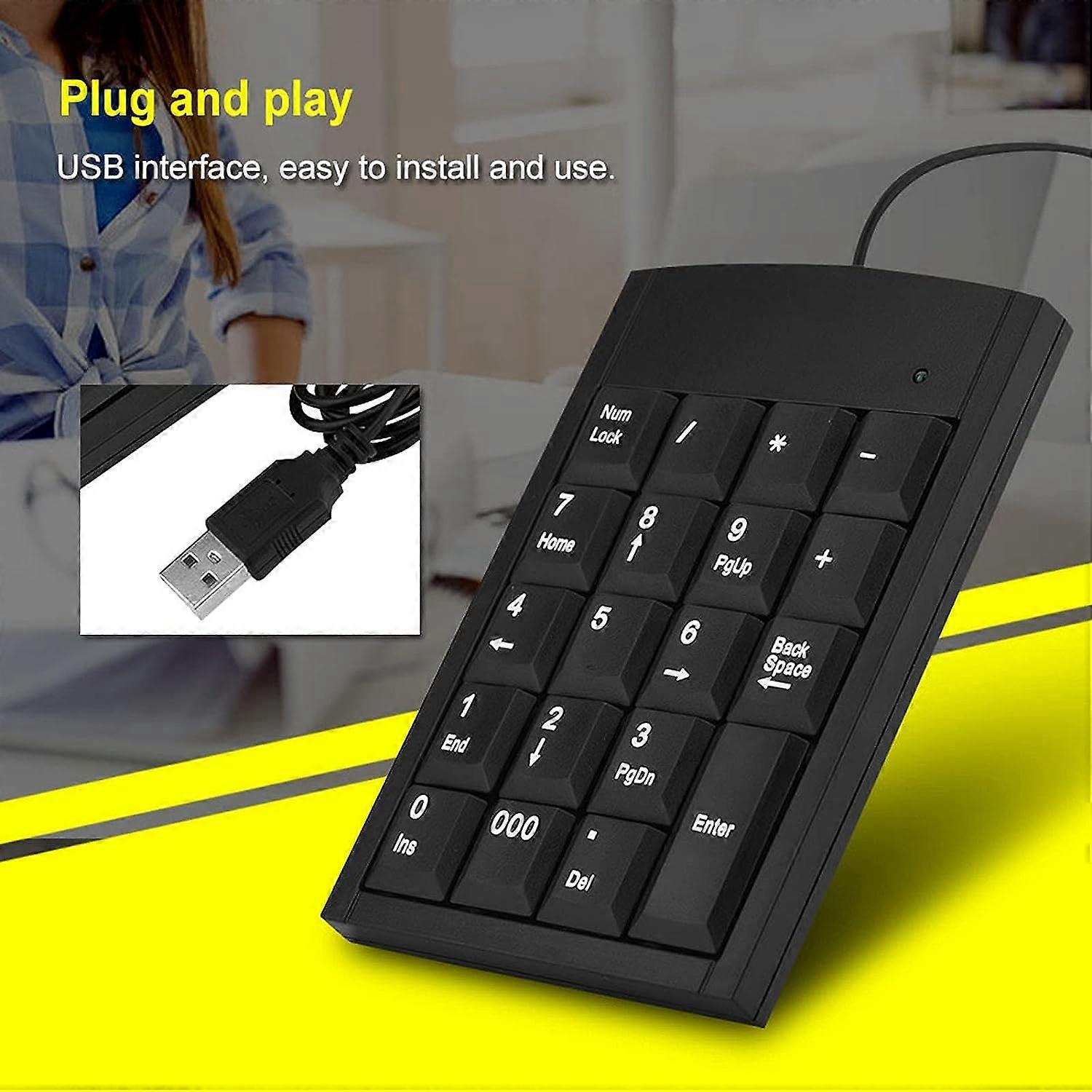 Portable Lightweight Practical Mini Wired Ultra-thin USB Numeric Keypad ...