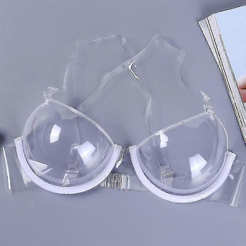Sexy Women 3/4 Cup Transparent Clear Push Up Bra Ultra-thin Strap Invisible Bras Underwear ...