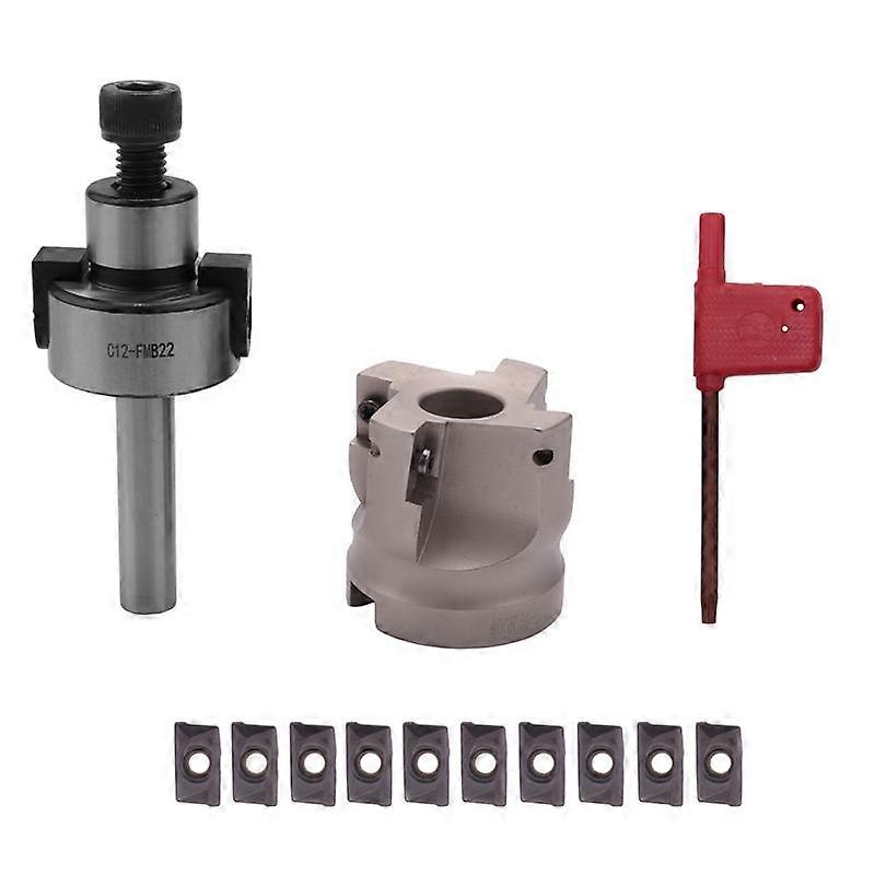 C12 FMB22+ 400R Right Angle Shoulder Face Mill Cutter 50mm + 10Pcs ...