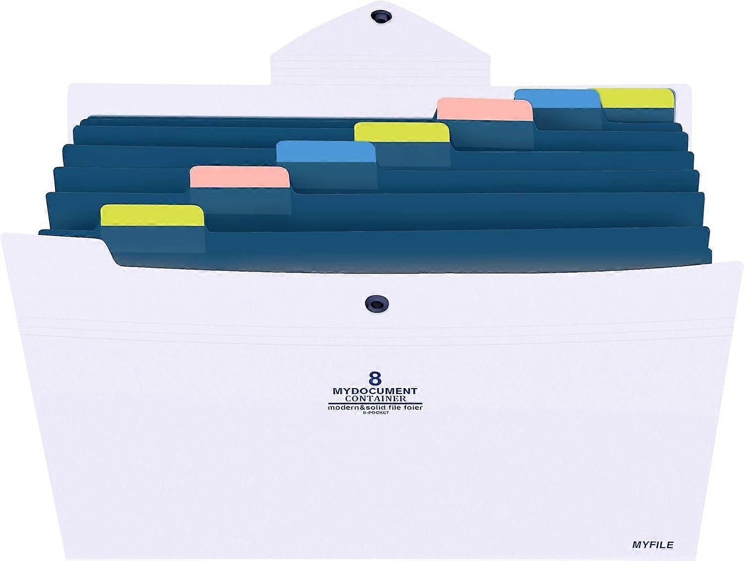 Folder with 8 Compartments File Rack Expandable Waterproof Plastic ...