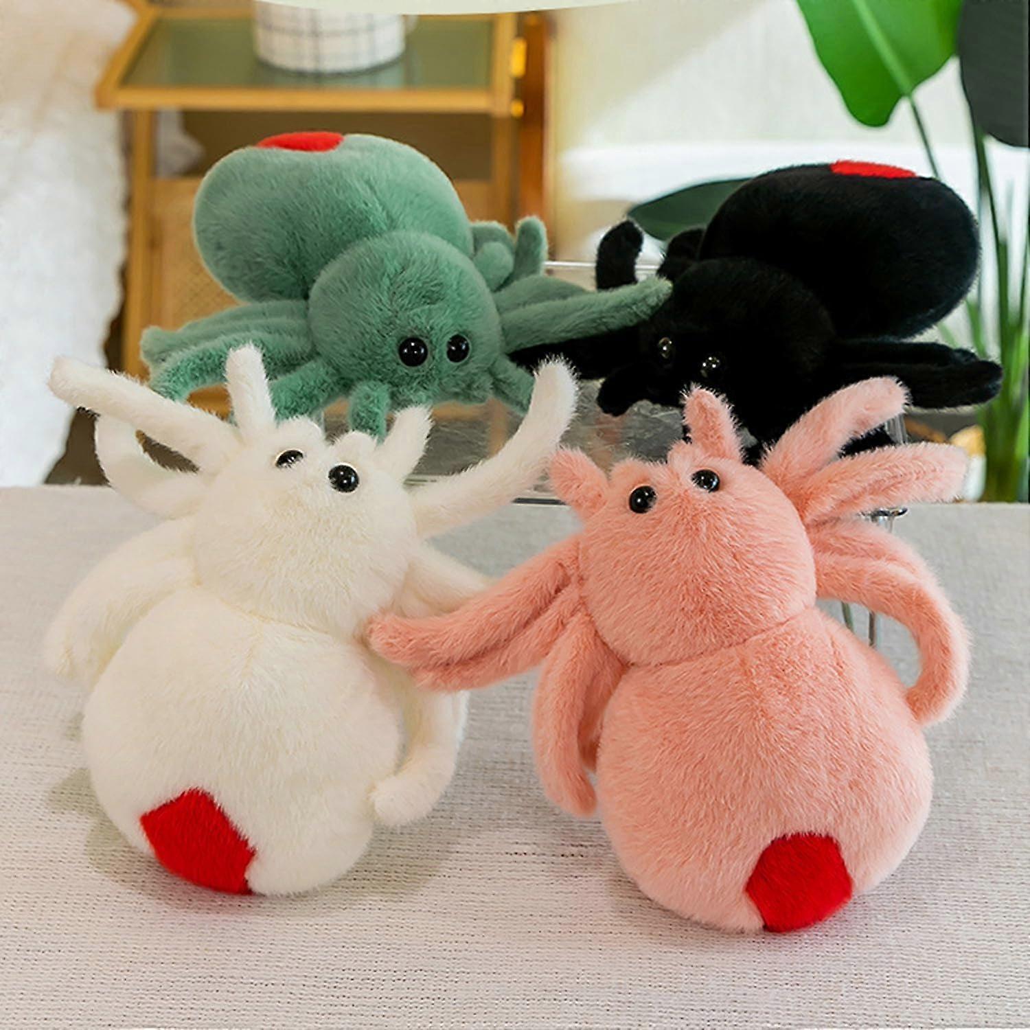 Spider Stuffed Animal - Soft Fur Huggable Green Spider, Adorable ...