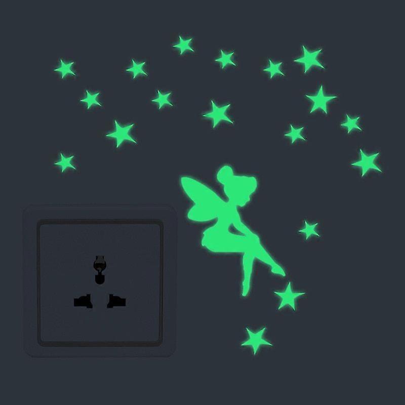 Luminous Cartoon Switch Sticker Glow In The Dark Cat Sticker ...