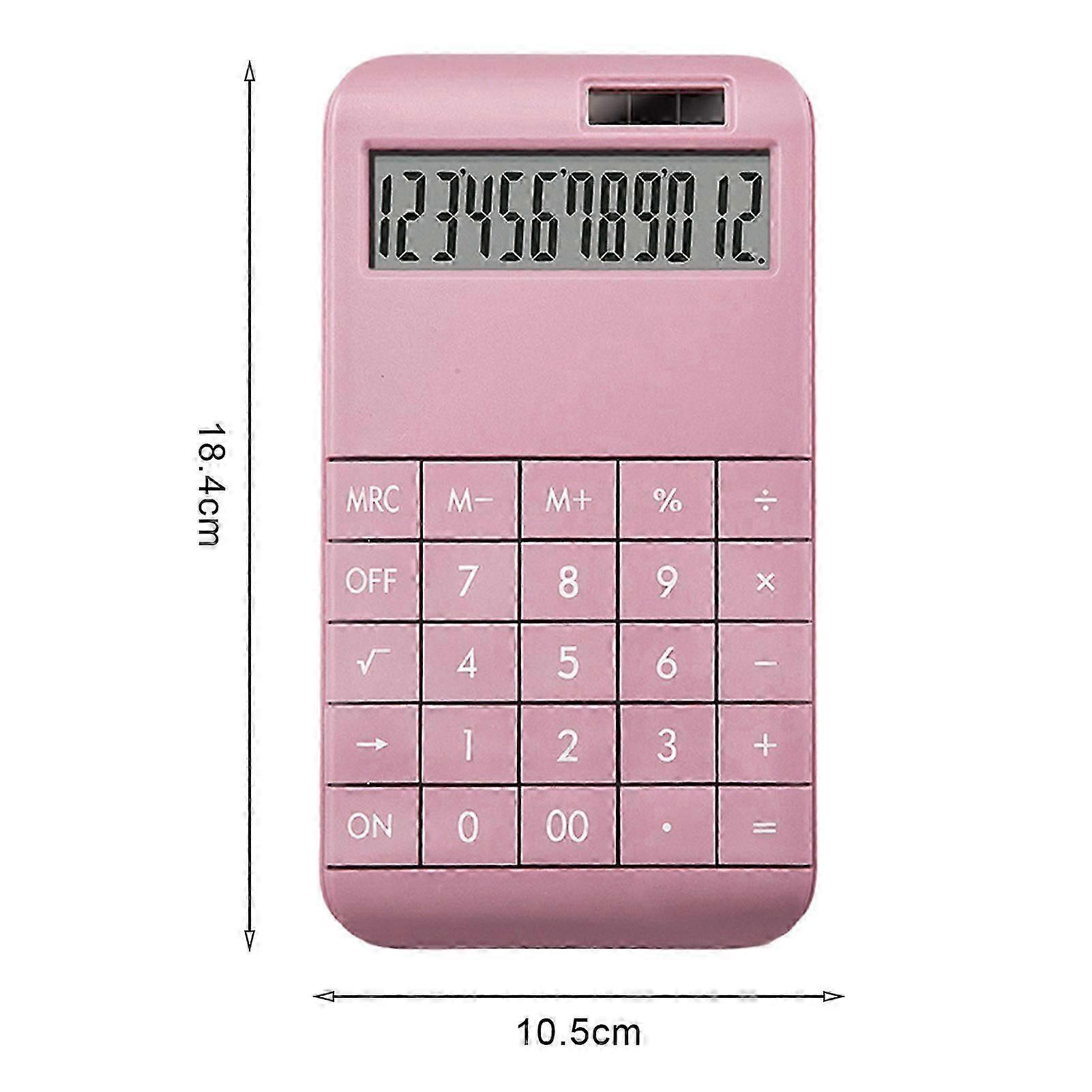12-Digit Desktop Calculator with Removable Keycaps Solar Battery Dual ...