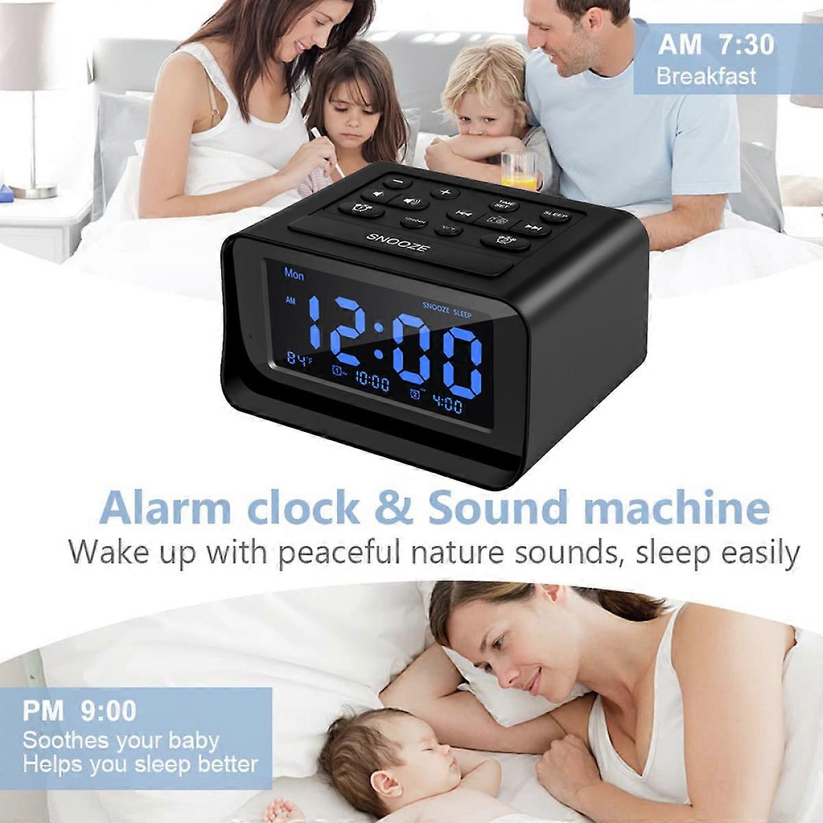 Time Zone Selectable Dual Alarm Clock, AccuSet Automatic Time Set, FM ...