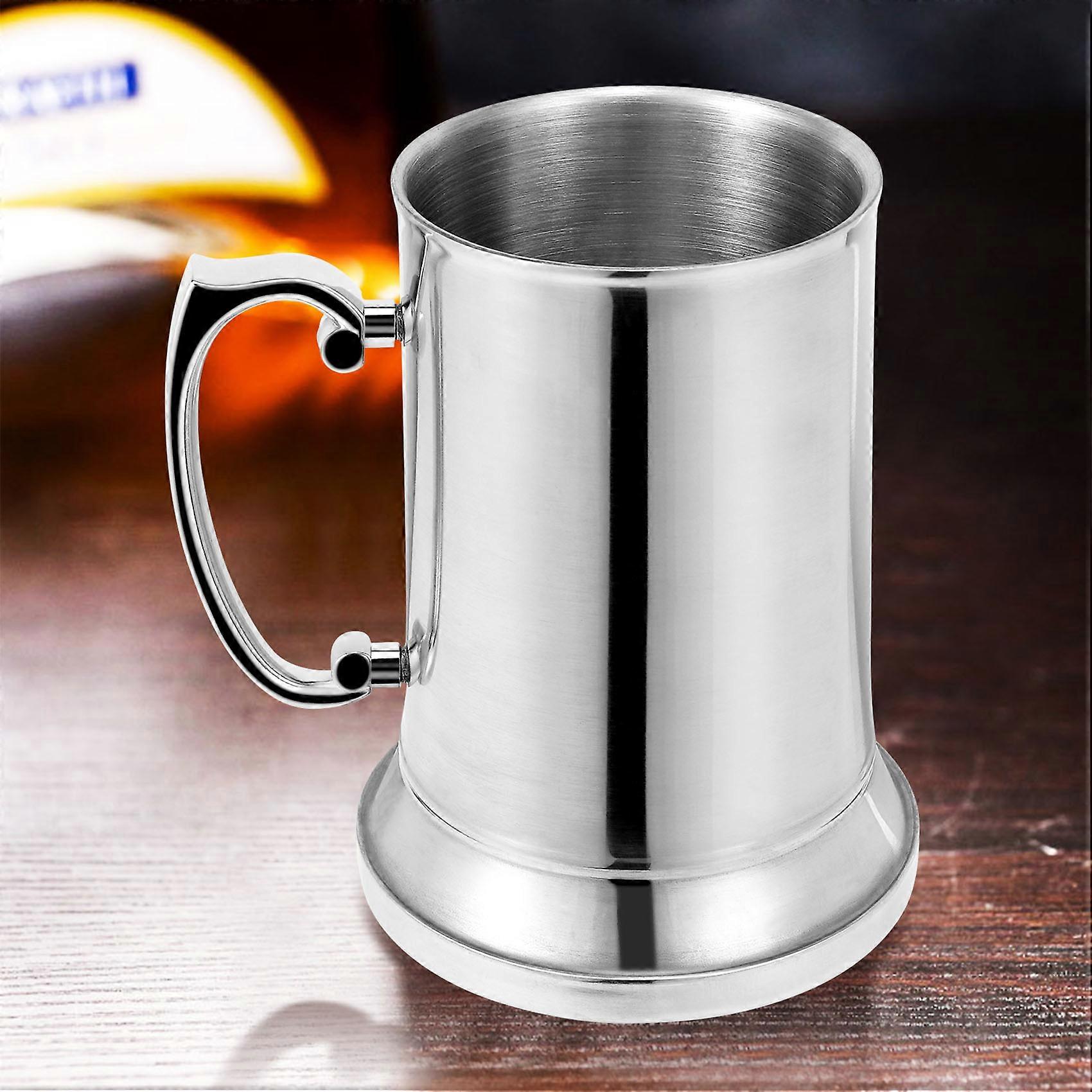 Tankard Stein Double Wall Beer Milk Mugs with Handgrip Coffee Cup ...